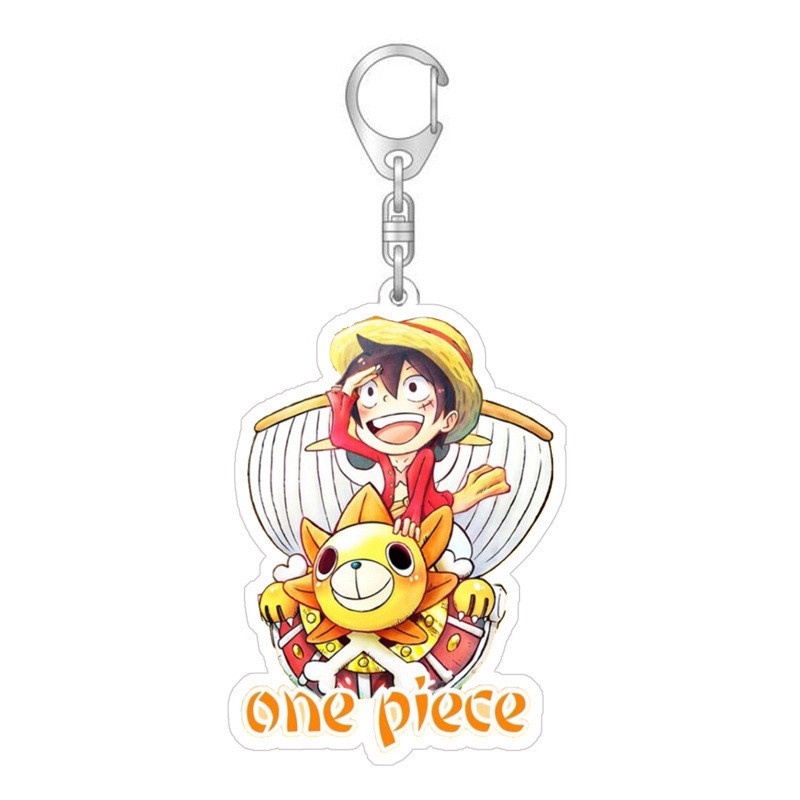 Anime ONE PIECE Keychain Cartoon Figure Monkey D Luffy Roronoa Zoro ...