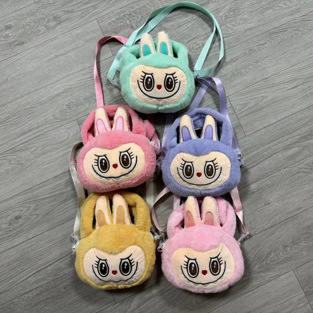 New labubu Shoulder Bag labubu Children Plush Bag Cartoon Cute Girl ...