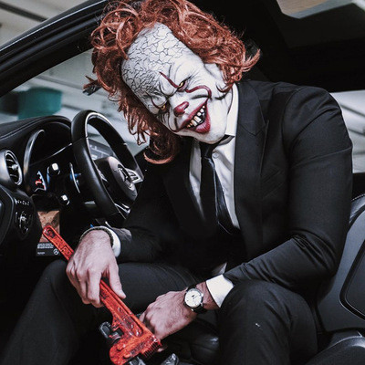 deadpool mask spiderman mask halloween mask 7YX Clown Resurrection Mask ...