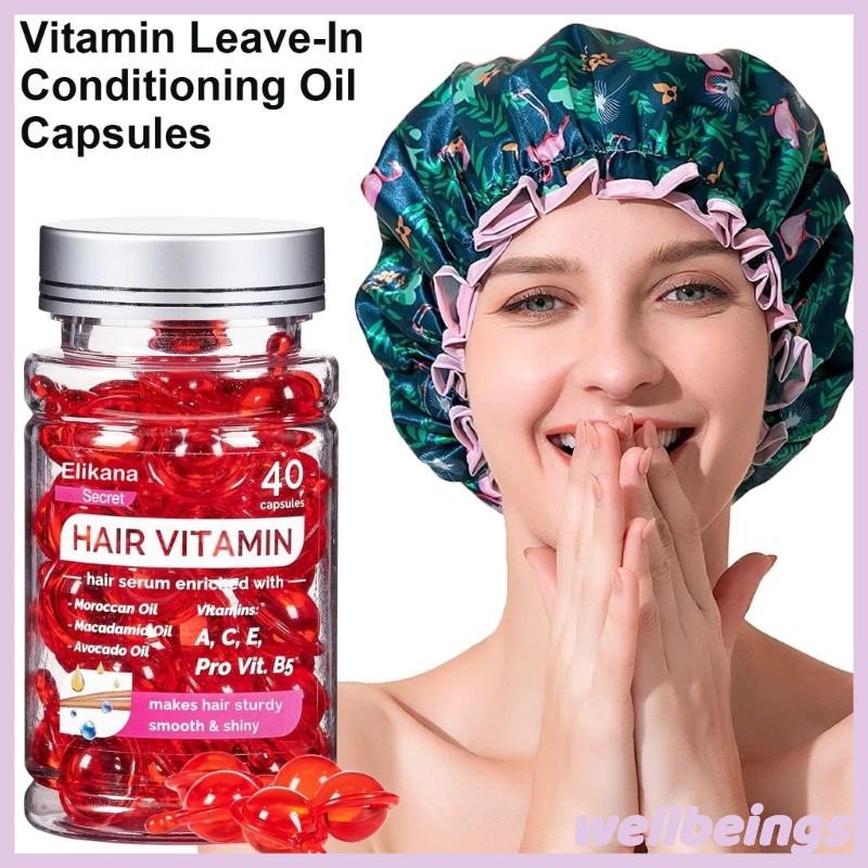 WELL Hydrating Moisturizing Hair Serum Capsules for Frizz Control and ...
