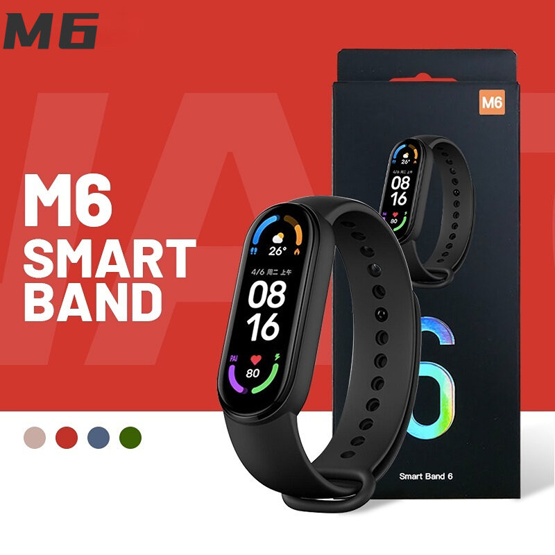 M6 Jam pintar Smart Watch Sport Band Women Man Wristband Fitness ...