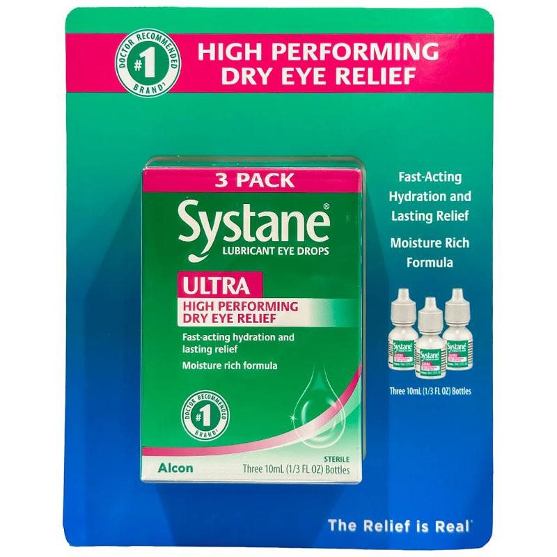 Chen's Systane ULTRA Lubricant Eye Drops, 10ml each (pack of 3 ...