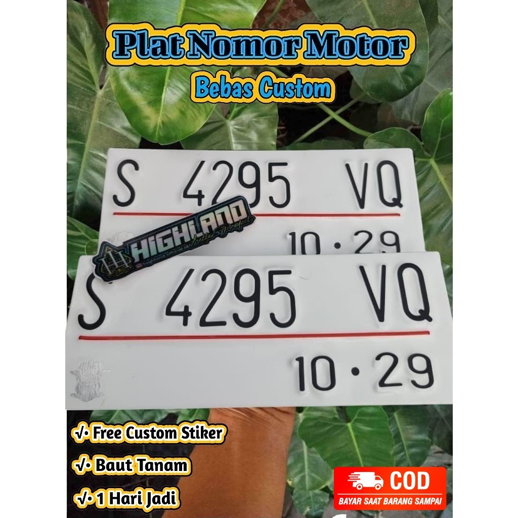 Motorcycle number plate Embedded Bolts Free list Stickers | Shopee ...