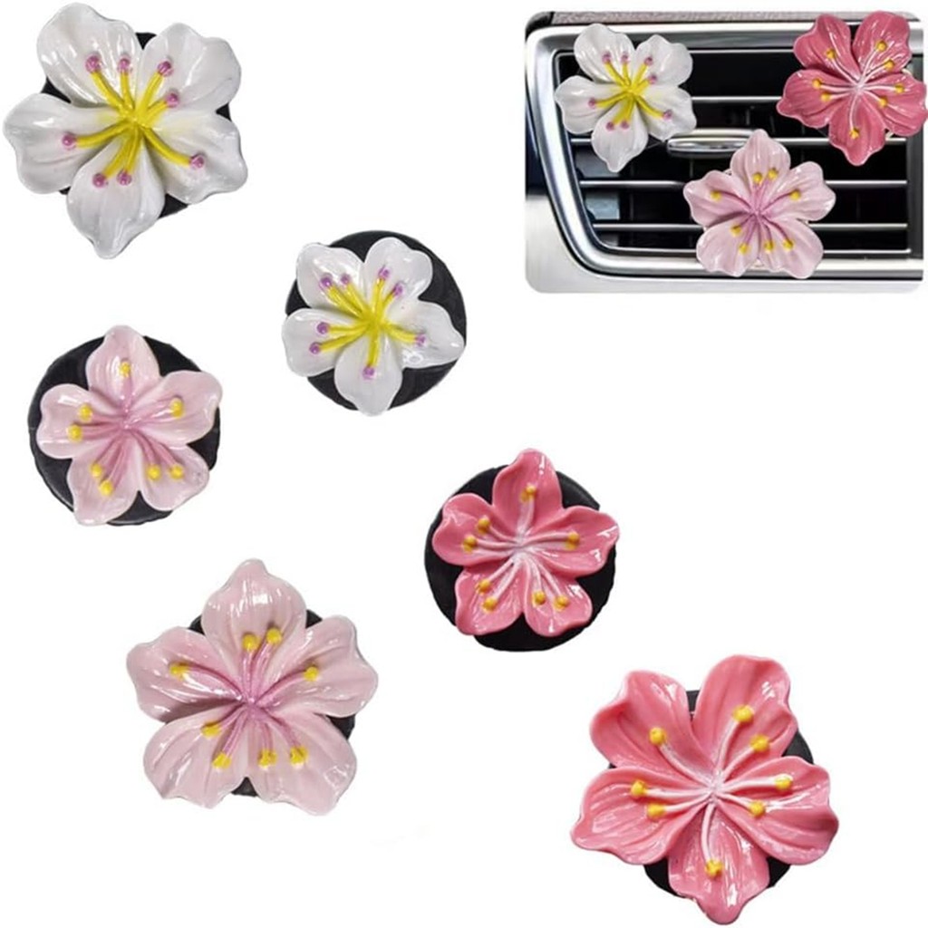 Cute Car Air Fresheners Vent Clips, Flower Car Air Vent Clips Pink Car ...
