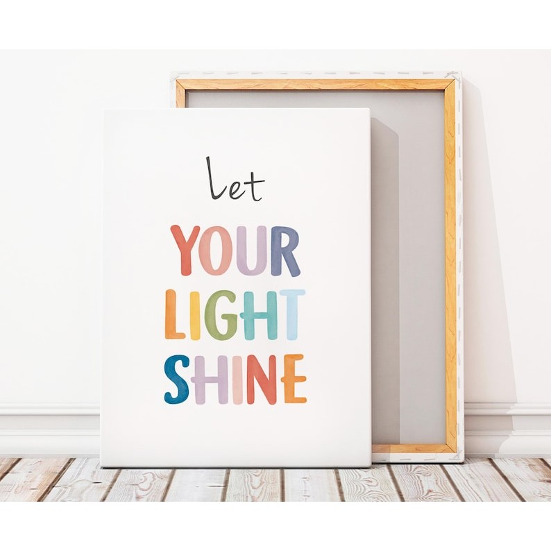 Let Your Light Shine Poster Daily Affirmations Growth Mindset Classroom ...
