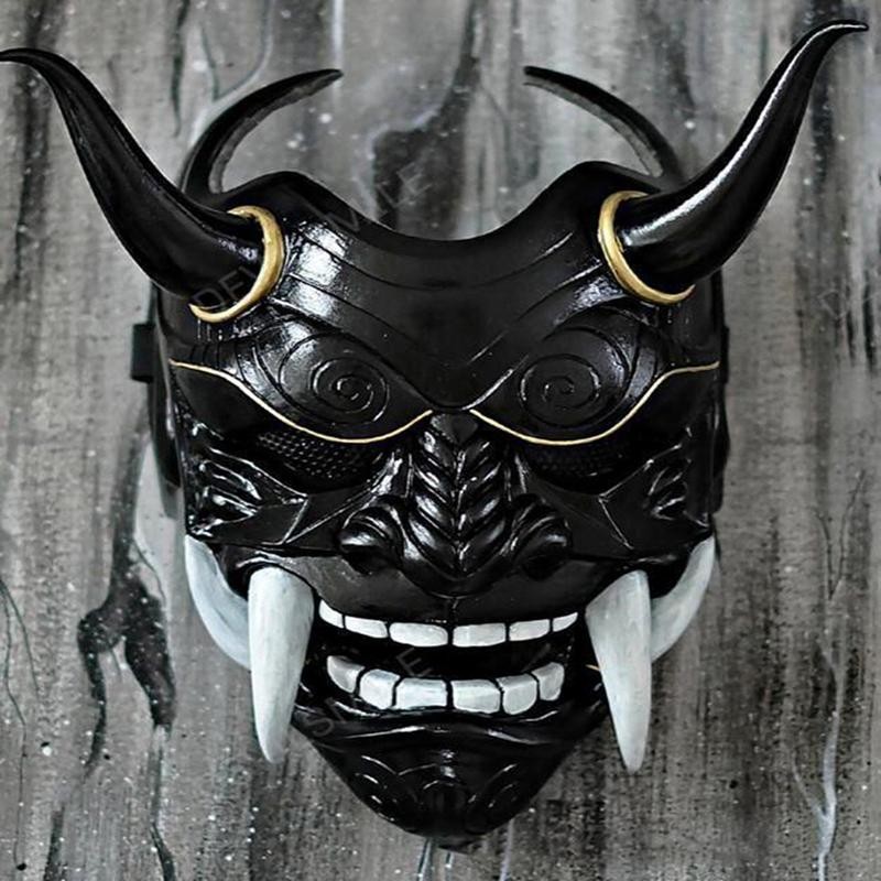 OYPH Japanese Ghost Hannya Halloween Masquerade Mask Prajna Half Face ...