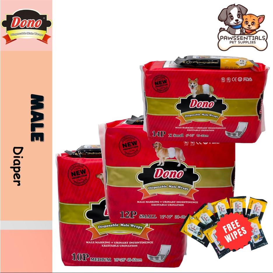DONO Male Wraps with FREE Wipes - AUTHENTIC | Shopee Philippines