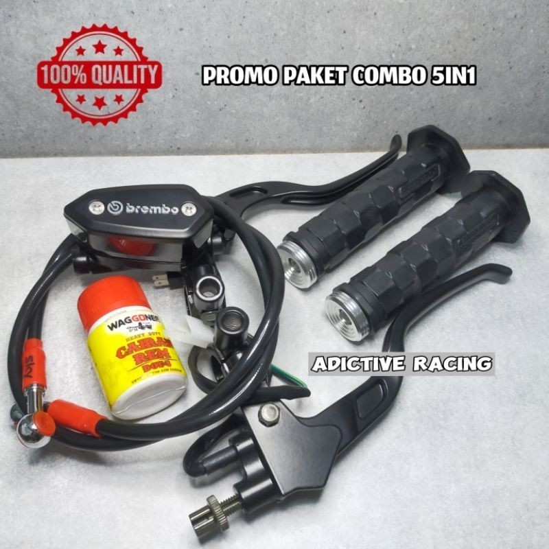 Brembo brake master package oval tube 1set + front brake hose + octagon ...