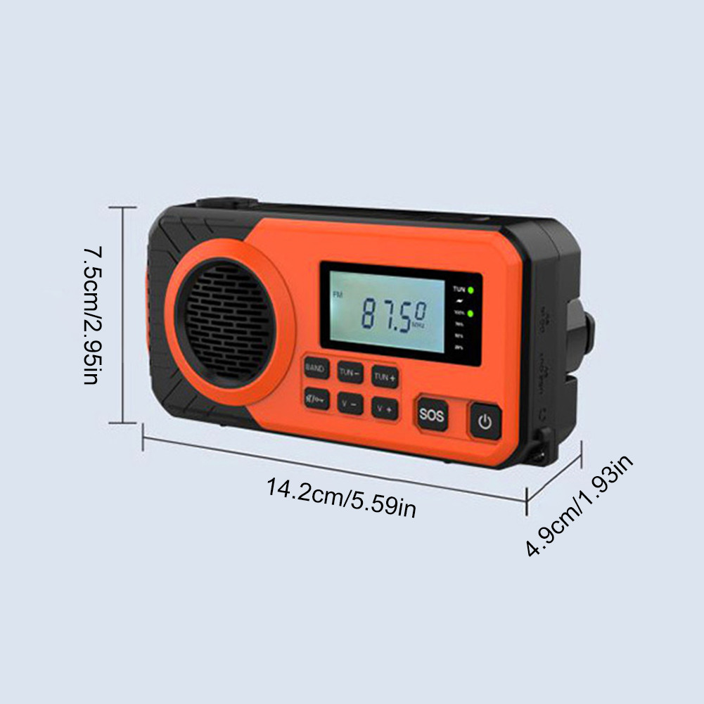 Hand Crank Emergency Radio AM/FM/SW Radio with Flashlight SOS Alarm ...