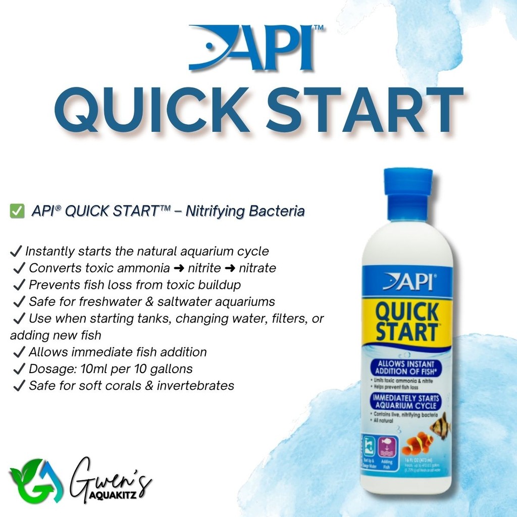 API QUICK START Nitrifying Bacteria – Instantly Cycles Aquariums ...