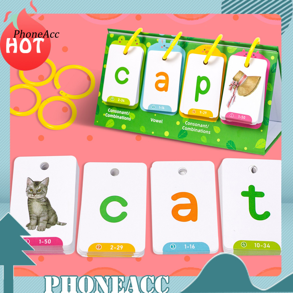 Educational Flashcards Alphabet Learning Cards 129pcs Visual Words ...