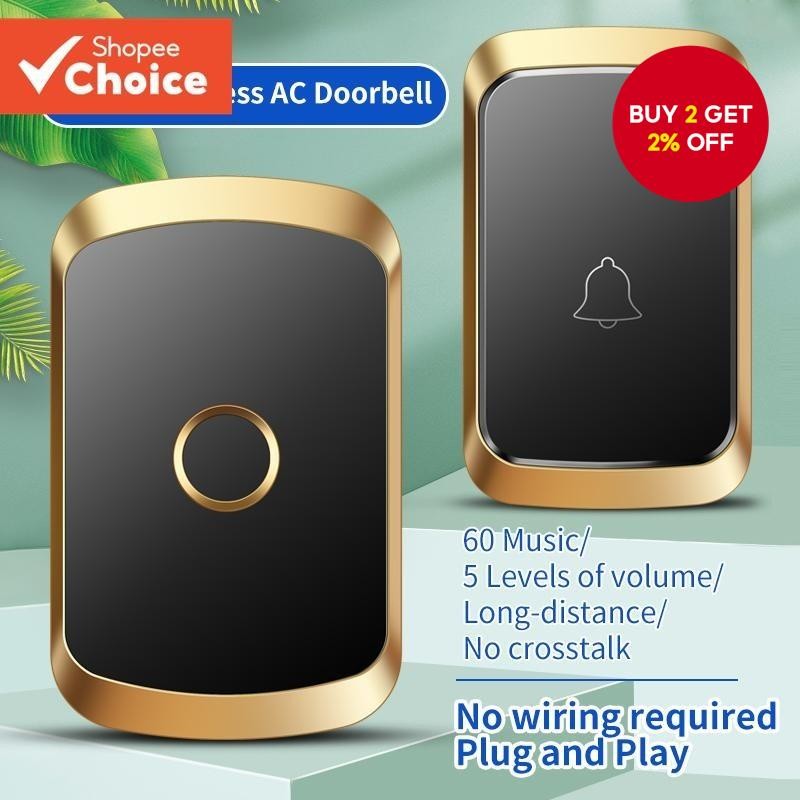 Wireless intelligent waterproof home call bell,welcome doorbell with 60 ...