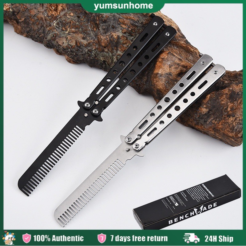 Portable Stainless Steel Butterfly Comb For Travel Barber Shop Foldable ...