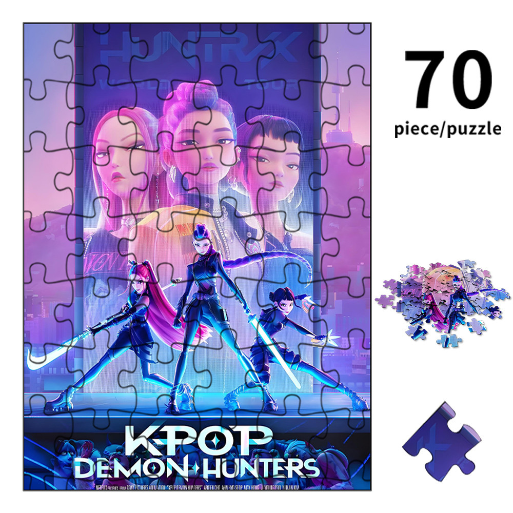 Kpop Demon Hunters Puzzle Mira Zoe Rumi 3D Jigsaw Puzzle for Kids and ...