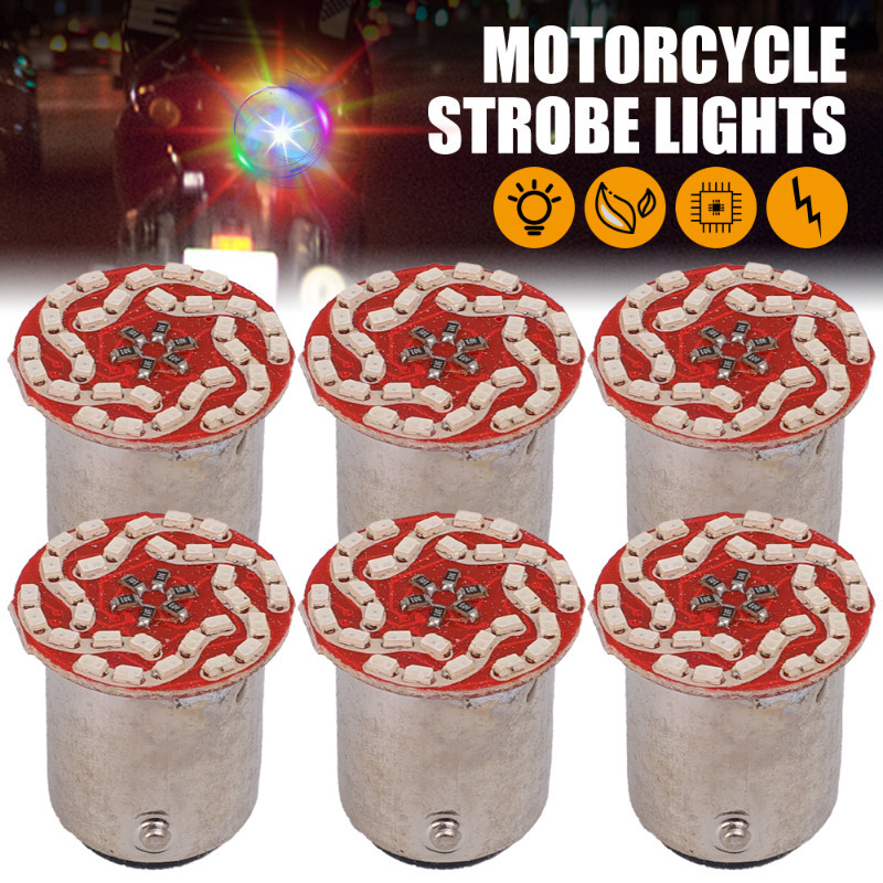 Universal 12V 1157 LED Motorbike Flash Signal Blinker Stop Brake Light ...