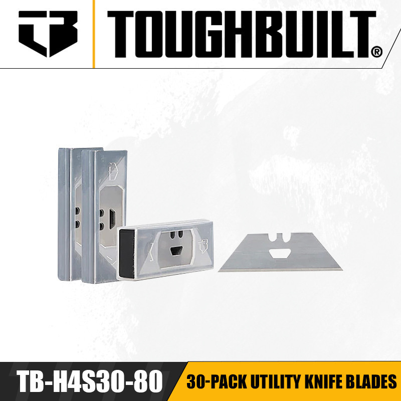 TOUGHBUILT TB-H4S30-80/TB-H4S-5/TB-H4N-5 30-pack Utility Knife Blades ...