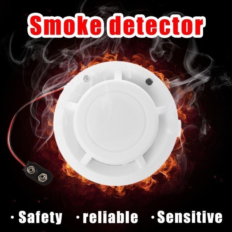 Portable Fire Smoke Detector Alarm Home Security Sensor System Battery ...