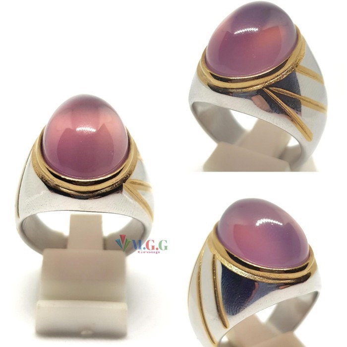 Original Raja Stone Lavender Agate Ring | Shopee Philippines