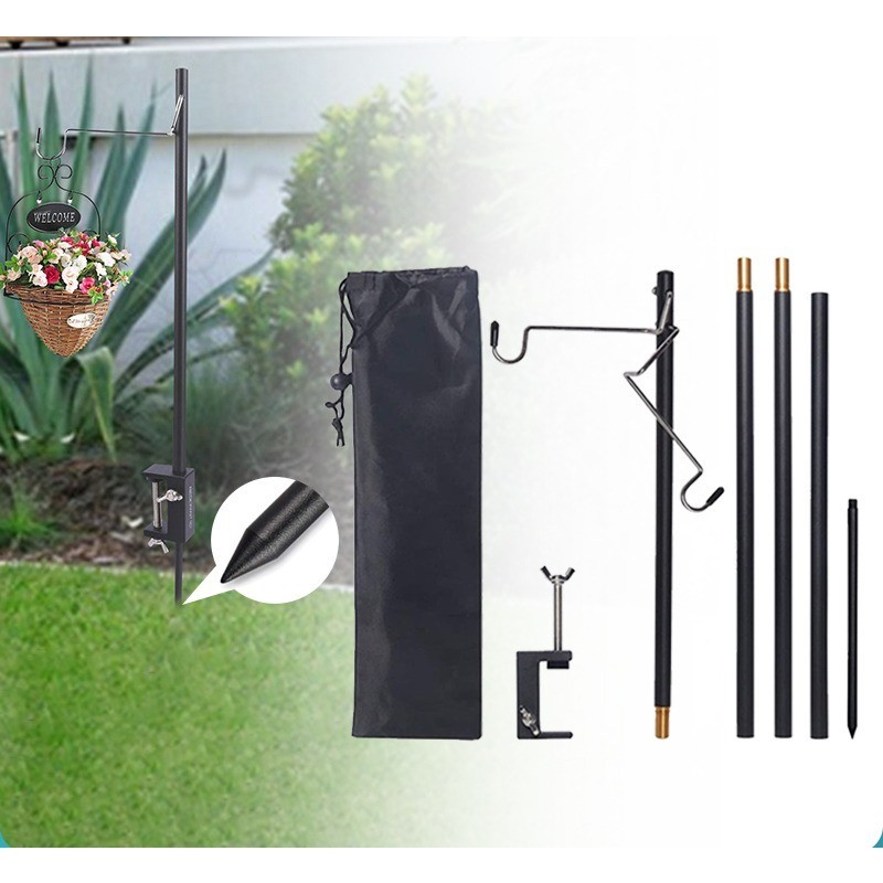Portable Camping Folding Lamp Pole Outdoor Lamp Post Hanging Light ...
