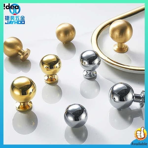 door lock door knob padlock for door Jiehao brass round spherical pull hand single-hole wardrobe ...