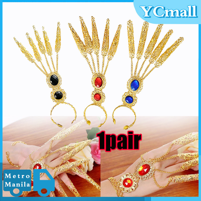 2pcs Indian Thai Finger Golden Thai Finger Golden Jewelry For Women'S ...