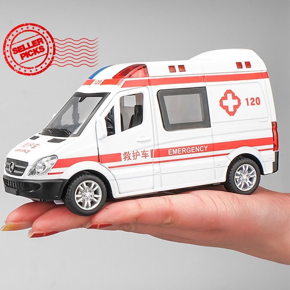 Inertial Car Toy Ambulance Car Model No Battery Required Door Coasting ...