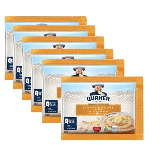 Quaker Instant Oats Banana & Honey 33g 6's | Shopee Philippines