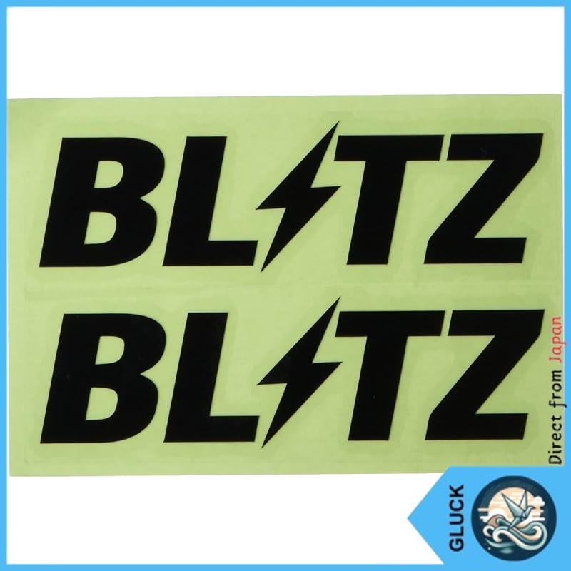 BLITZ Logo Sticker W:100mm BLACK & WHITE (2 sheets) 13972, 13975 BLITZ ...