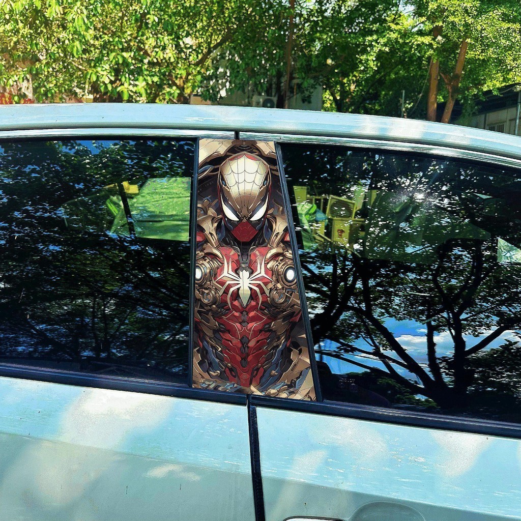 Spider-Man Car Center Column Personality CreativeBColumn Protection ...
