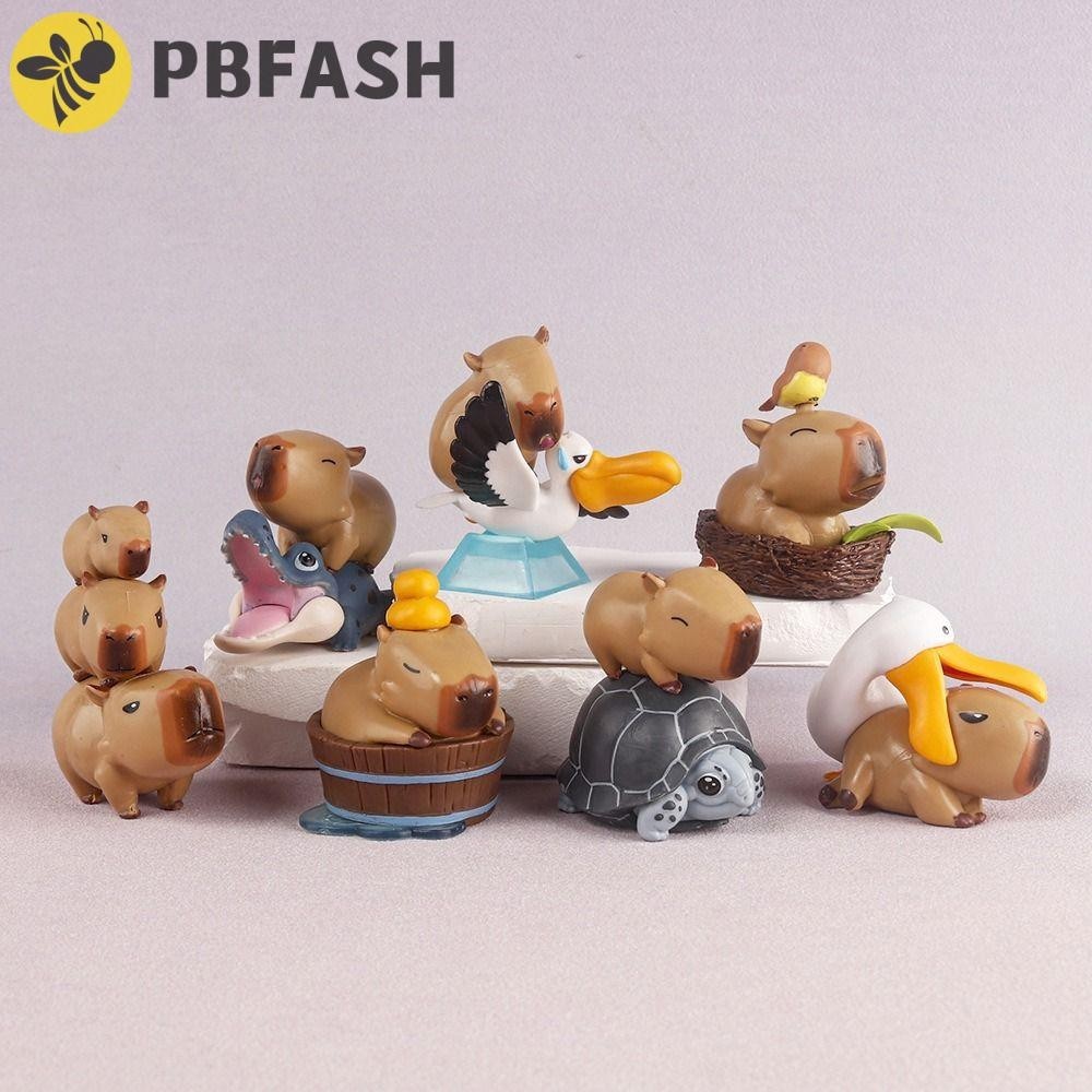 PBFASH Capybara Figure Toys, Riding Crocodiles Riding Bird Simulation ...