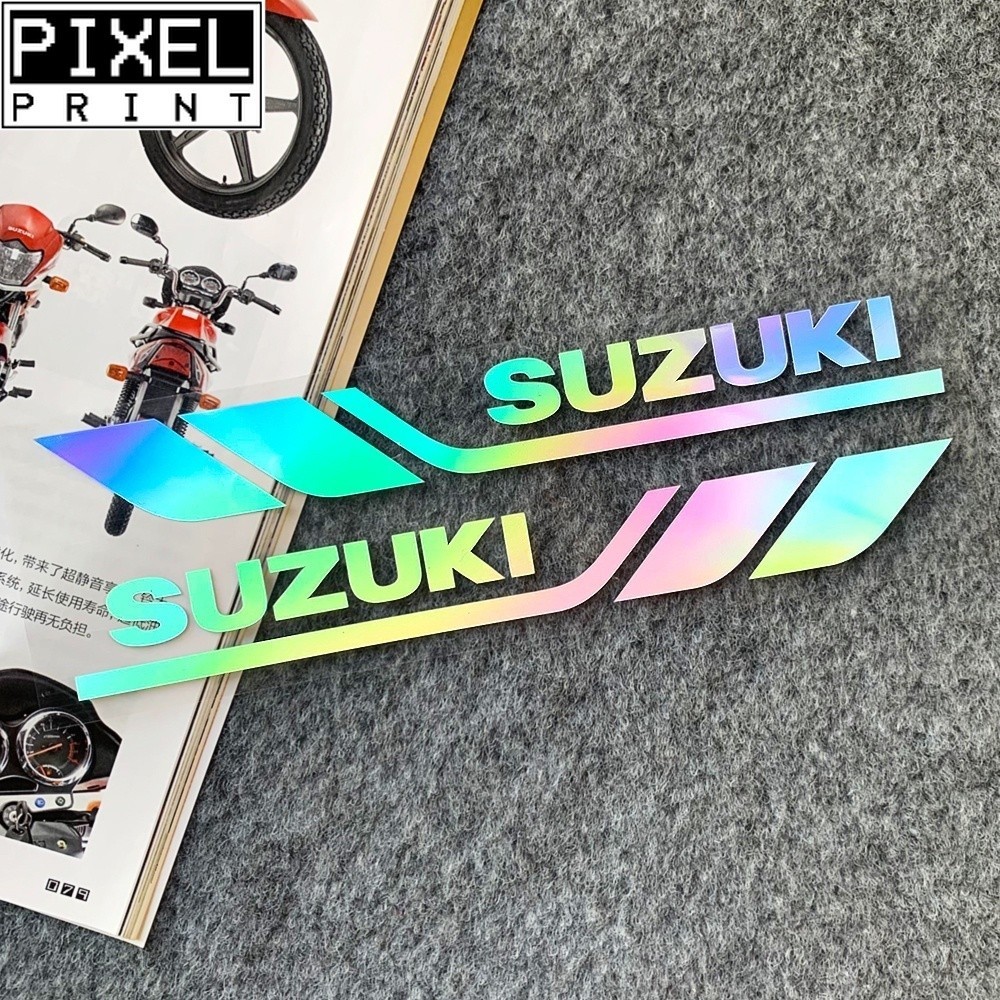 2pcs Suzuki Stickers for Motorcycle Design Vinyl Sticker Waterproof ...