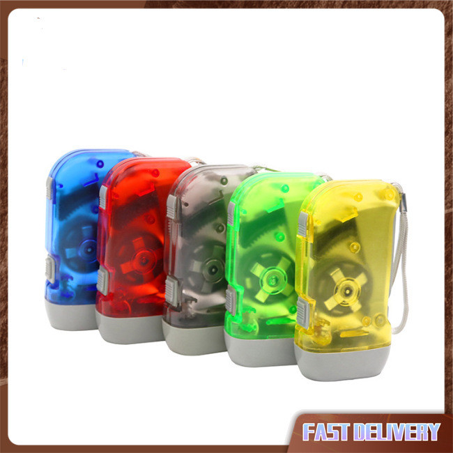 Limited-time offer!! LED Dynamo Wind Up Flashlight Hand-pressing Crank ...