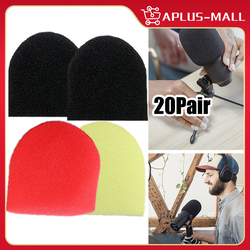 20 Packs Orange/Black Mic Foam Cover Microphone Foam Protector ...