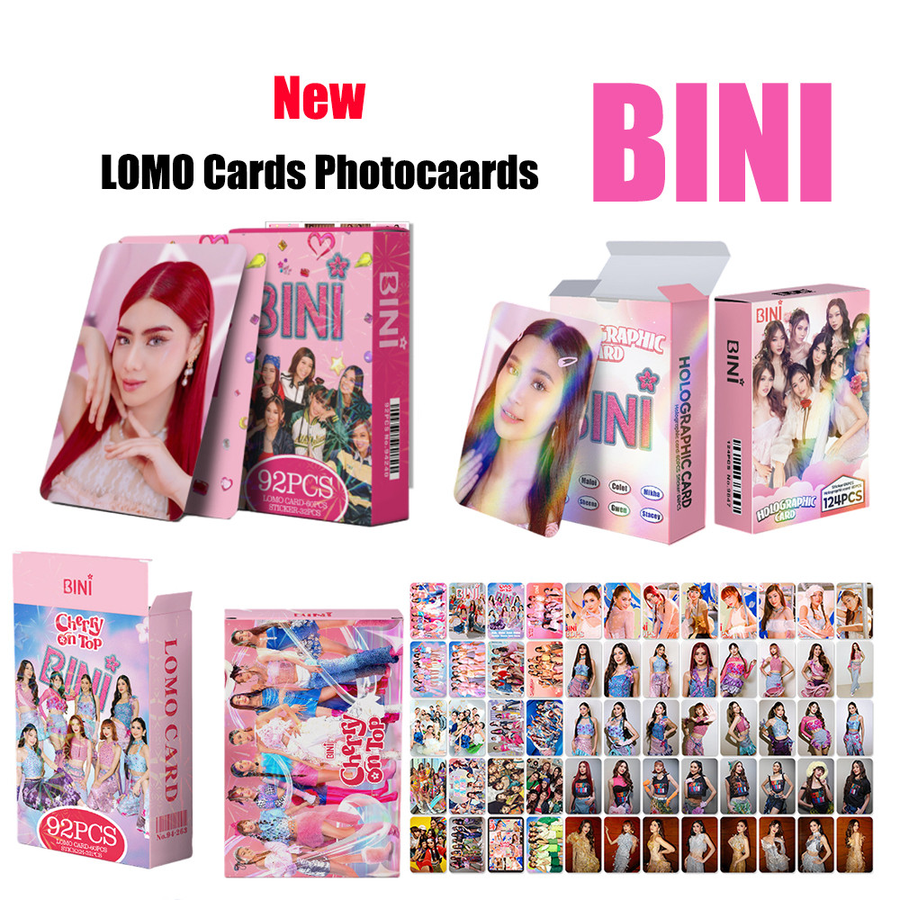 BINI Photocards BINI Lomo Cards 55 Pcs Holographic BINI Card Stickers ...