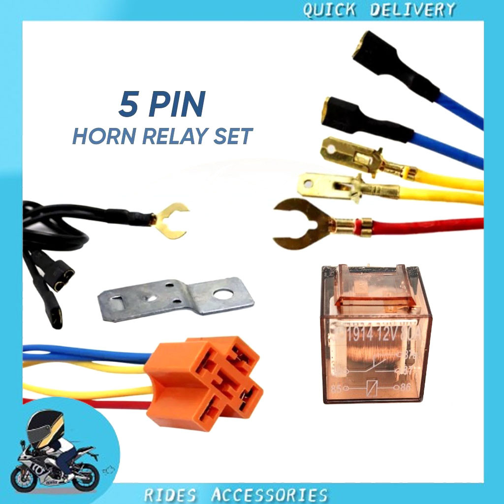 Horn Relay Mini Driving Light Relay Transparent Socket and Harness 5pin ...