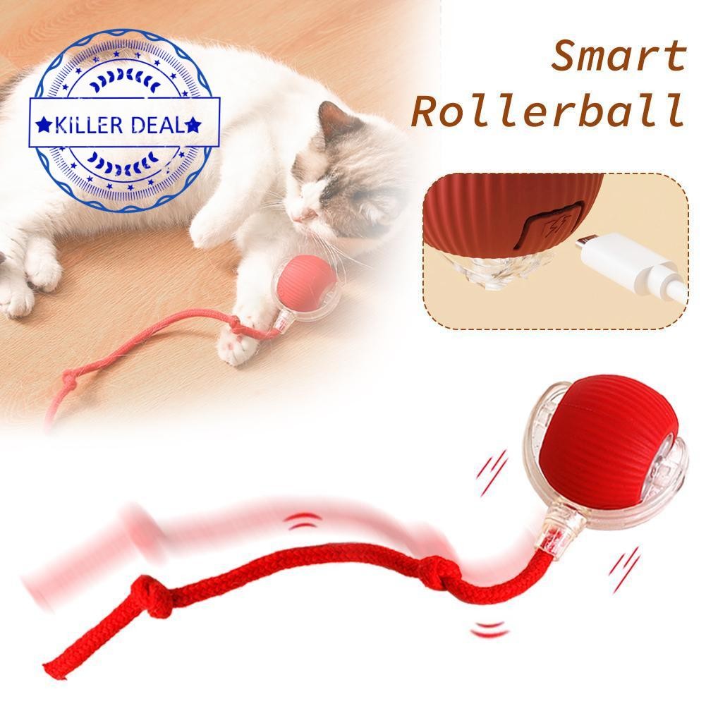 Interactive Cat Toy Ball Drive Cat Rolling Balls With Bird Chirping ...