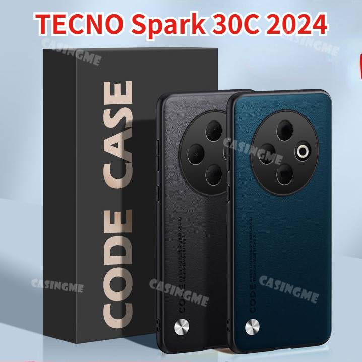 Tecno Spark 30C 2024 Luxury Plain Skin Leather Casing Phone Covers For ...