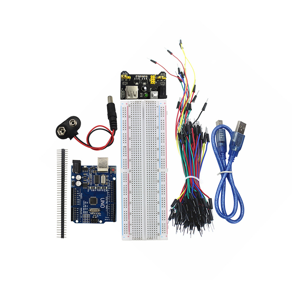 starter Kit Uno R3 MB-102 830 points Breadboard 65 Flexible jumper ...