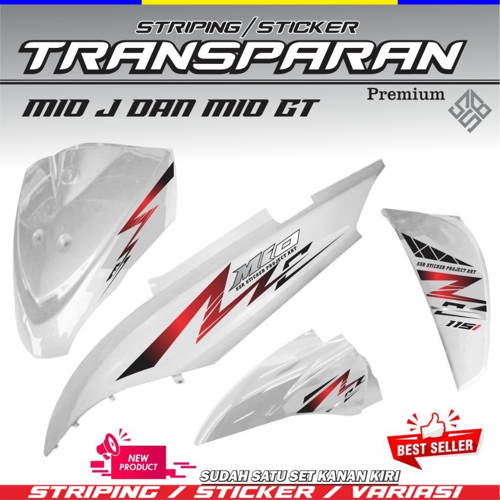 Yamaha MIO GT/J Transparent Clear STICKER Variations/J STICKER ...