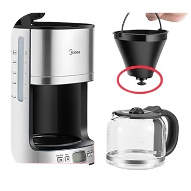 Midea coffee machine DC02 midea coffee machine glass pot cup filter ...