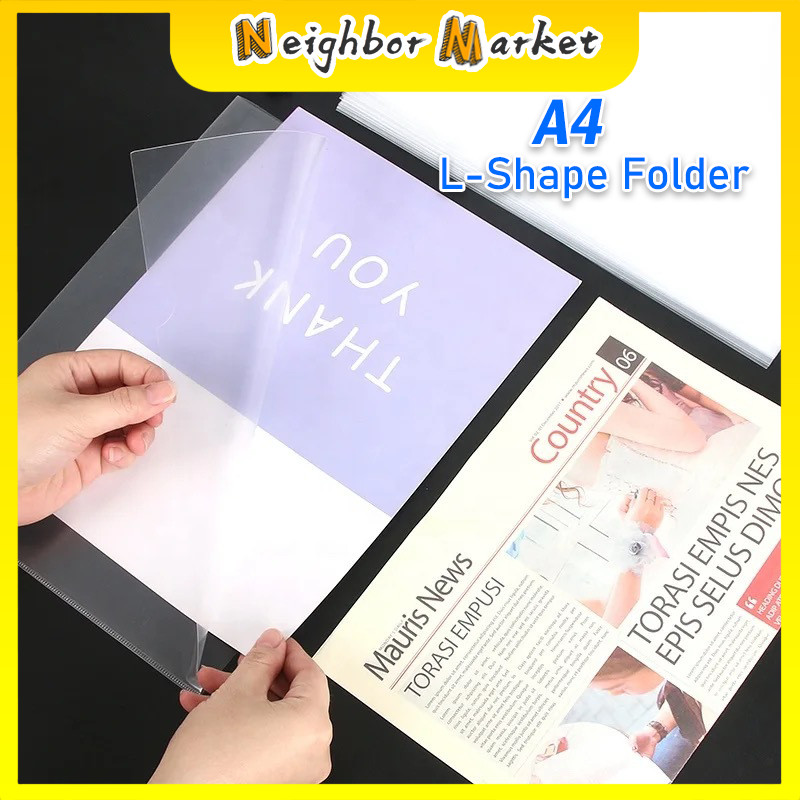 10/50Pcs Stationary Plastic Clear Folder Jacket Long Clear Folder ...