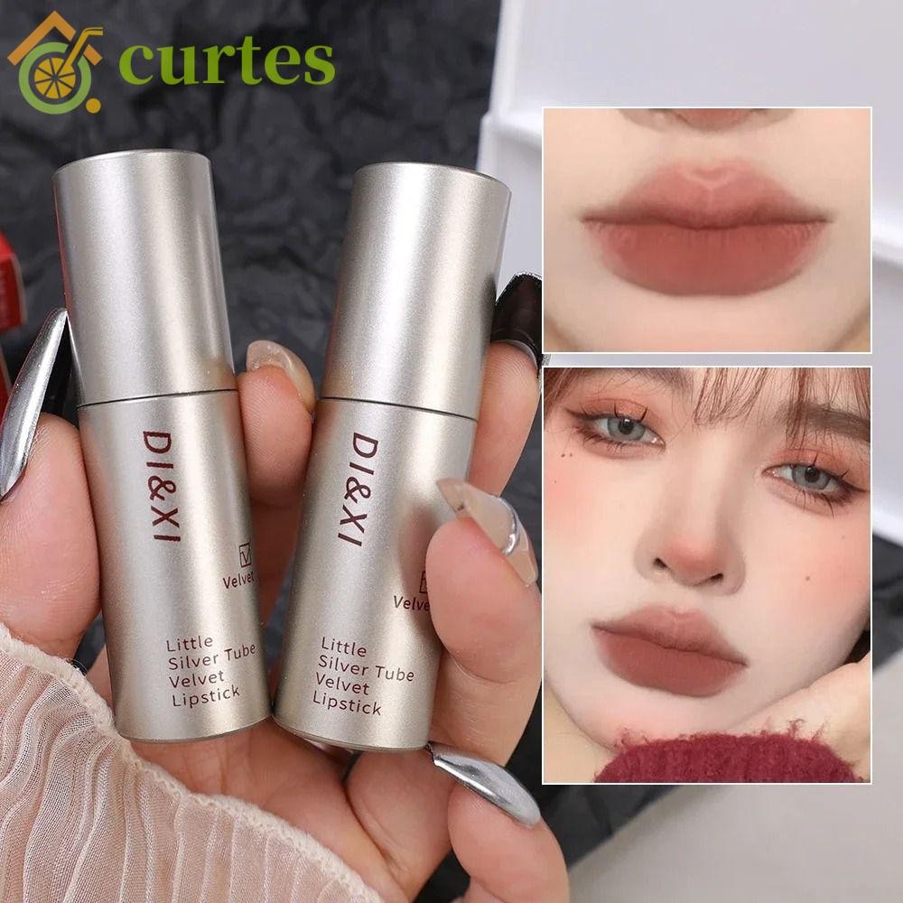 CURTES Dark Brown Matte Lip Gloss, Non-Stick Cups Nude Brown Lips Brown ...