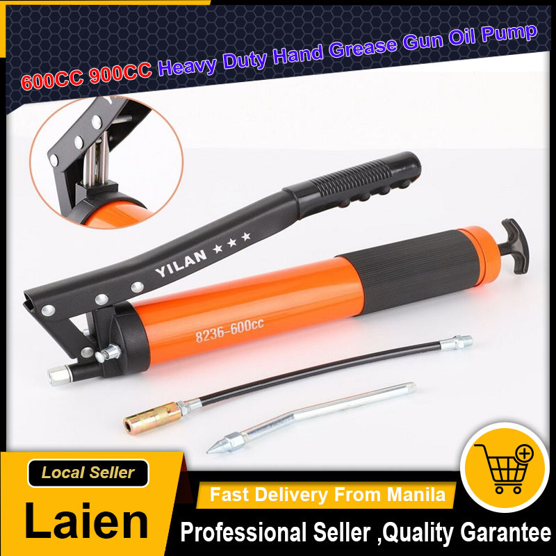 Heavy Duty Hand Grease Gun Oil Pump 600CC/900CC Hand Grease Lubrication Lever for Auto Car ...