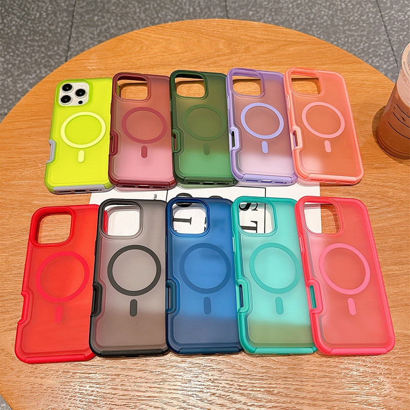 HOCE matte clear magnetic Phone Case For iPhone 16 14 15 Pro Max 13 12 ...