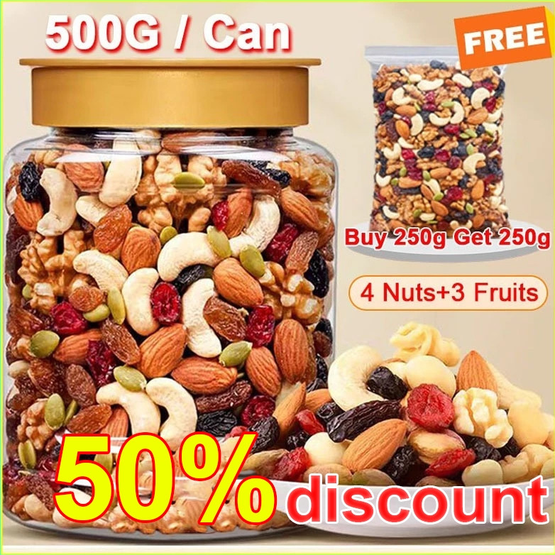 【BUY 1 TAKE 1】500g Mixed Nuts Mixed Nuts Cashew Walnuts Almond Nuts ...