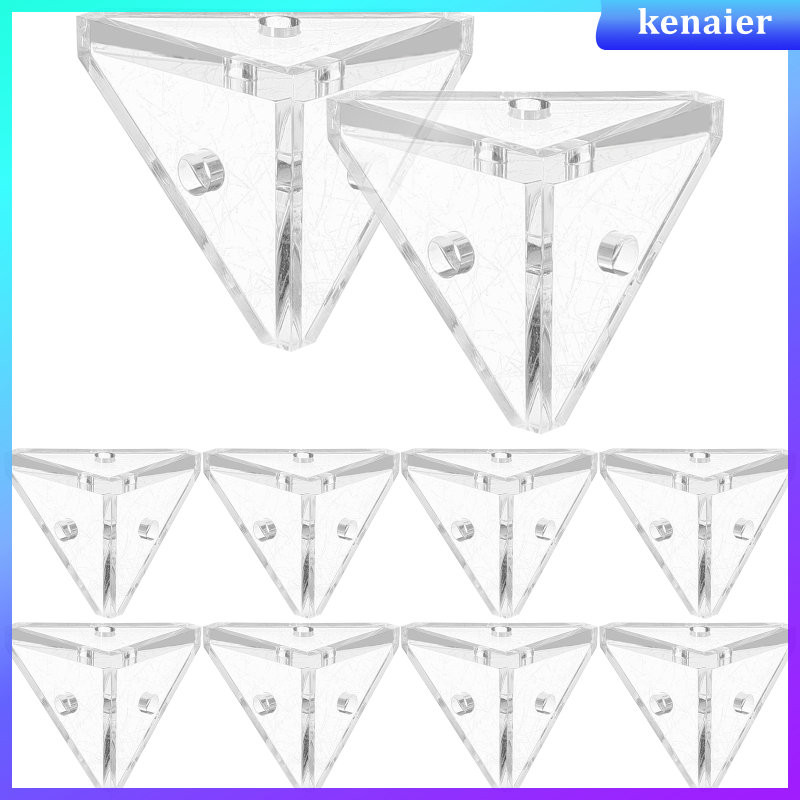 Transparent Fastener Acrylic Corner Braces Brackets L-shape Floating ...