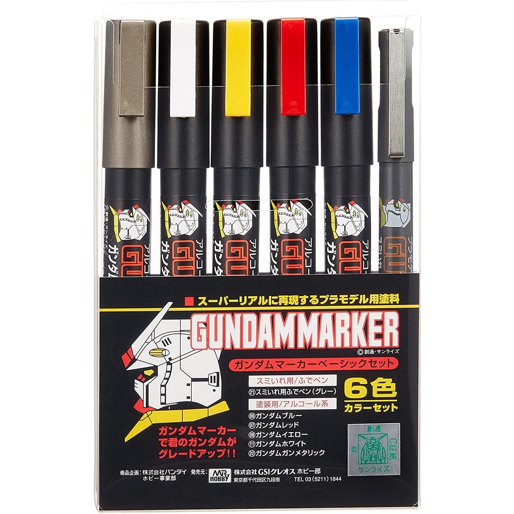 GSI Creos Gundam Marker Basic Set Model Painting Marker GMS105 | Shopee ...