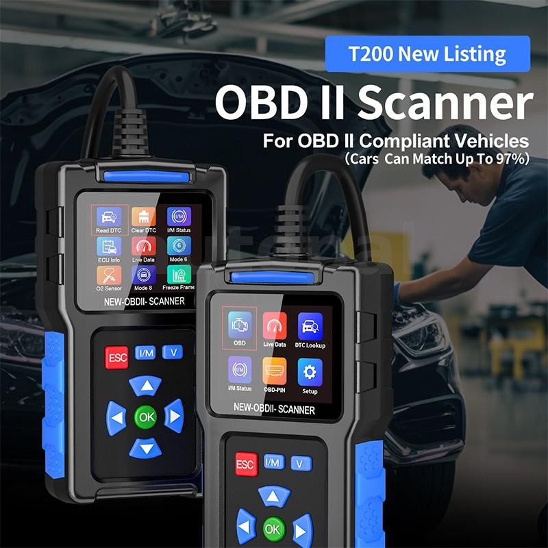 T200 Car Fault Diagnostic Instrument OBD2 Car Engine Tester ELM327 Code ...