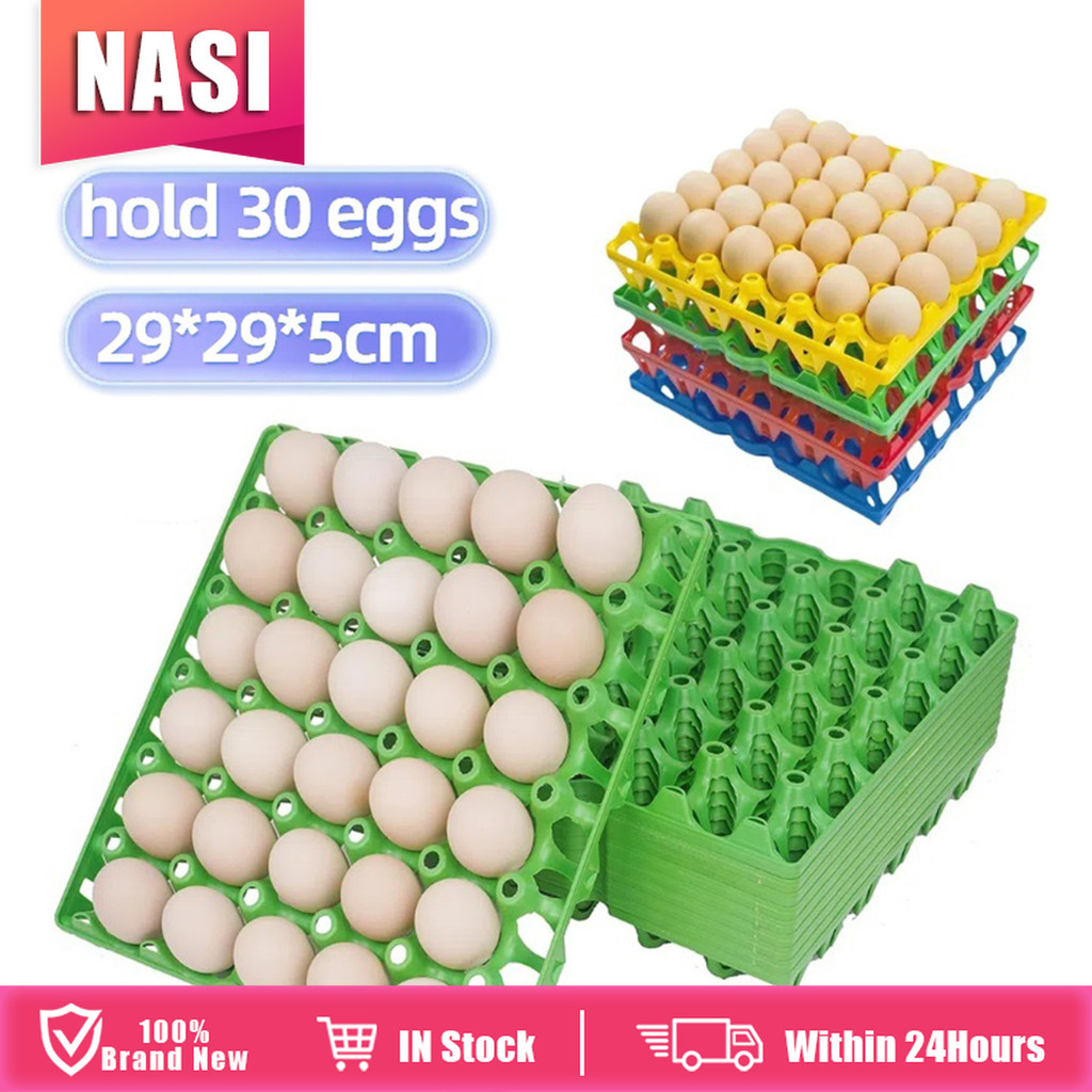 Anti Shaking Egg Tray Stackable Reusable 30 Eggs Tray Plastic Flats ...