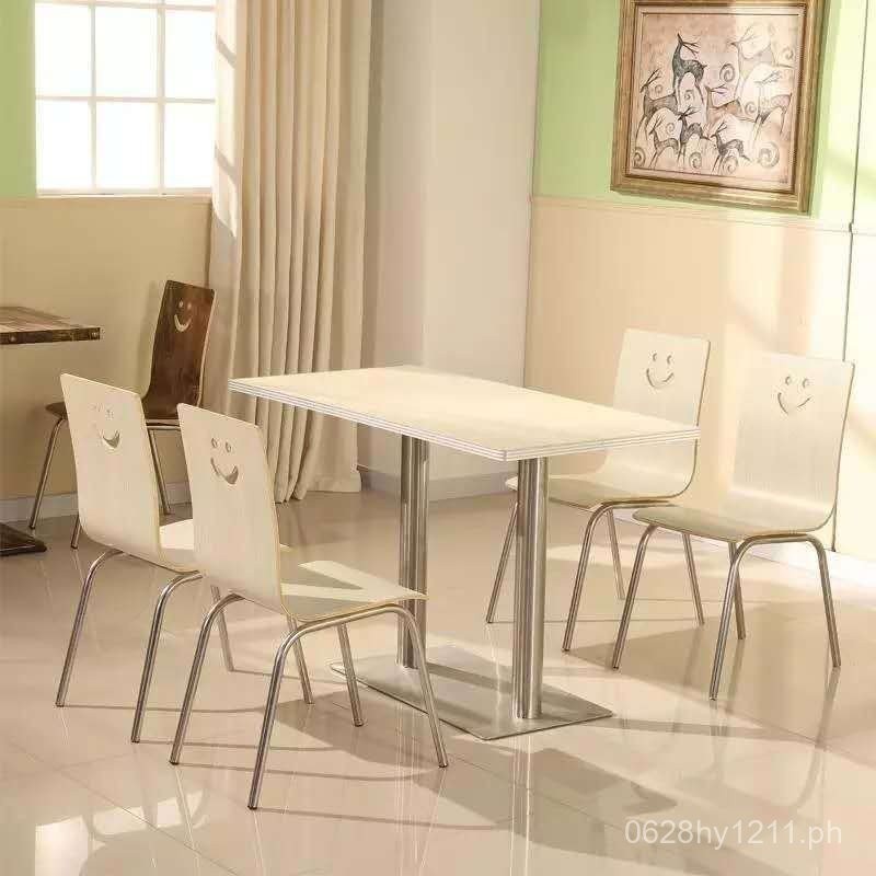 Table and Chair Set Dining Table and Chairs for Cafeteria, Milk Tea ...